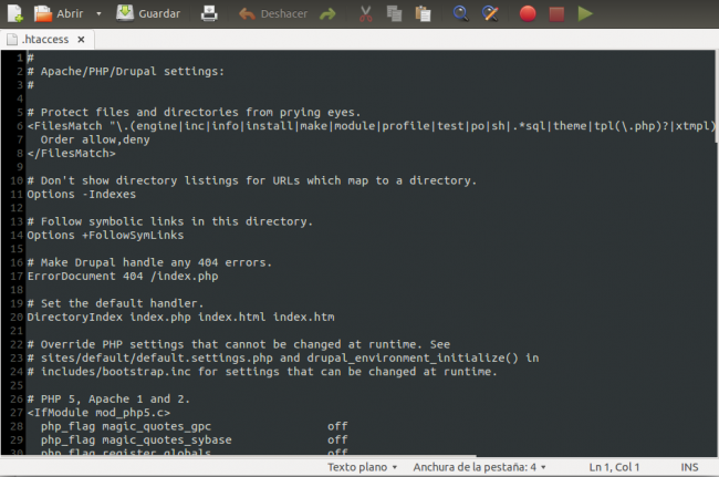 Cómo configurar el fichero .htaccess